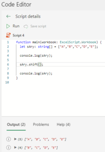 Array.(Microsoft Excel Office Scripts) | Kaizen.Personal computer work.
